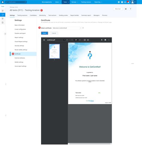 How To Set Certificate Expiry Date V10 YouTestMe