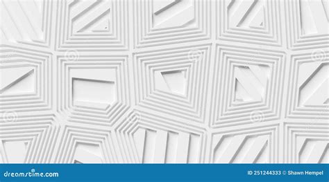 Offset White Sparse Angled Cube Boxes Block Background Wallpaper Banner Template Royalty Free