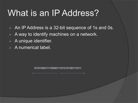 Ip Address Presentation PPTX