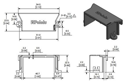 Mounting Bracket For Standard Size Servos