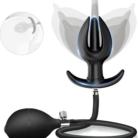 Expand Inflatable Anal Plug Oversized Enema Training Butt Plug Anal
