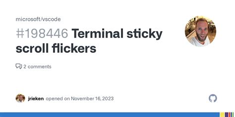 Terminal Sticky Scroll Flickers · Issue 198446 · Microsoftvscode · Github