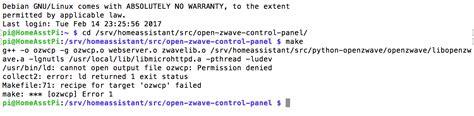 Tutorial Compiling Open Zwave Control Panel Z Wave Home Assistant Community
