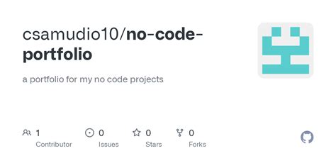 Github Csamudio No Code Portfolio A Portfolio For My No Code Projects