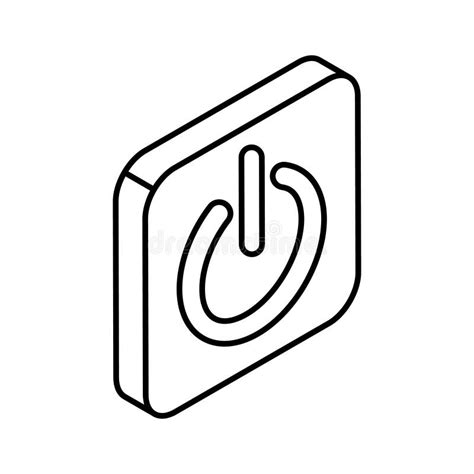 Grab This Amazing Isometric Icon Of Power Button Shutdown Button Stock Vector Illustration Of