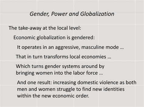 PPT Gender And Globalization PowerPoint Presentation Free Download ID 1591847
