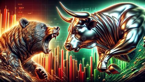 Bull Vs Bear Symbols Of Stock Market Trends Fierce Market Battle In