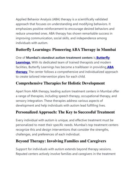Ppt Top Autism Treatment Centers In Mumbai Powerpoint Presentation