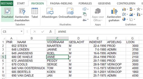 Tips Voor Excel Tabel Maken