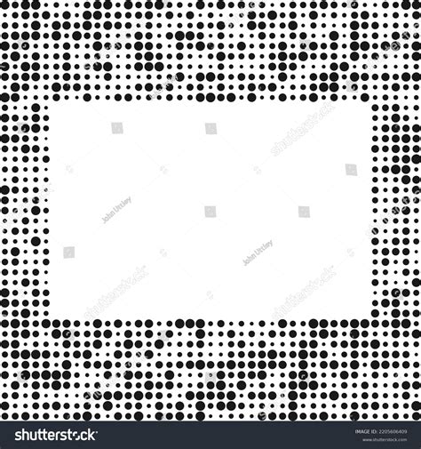 Different Sized Dots Rectangle Border Frame Stock Vector Royalty Free 2205606409 Shutterstock