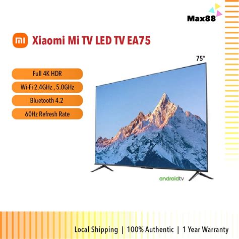 Xiaomi Mi TV 75" 4K Android TV Smart LED UHD Chinese Version EA75 / A75 ...