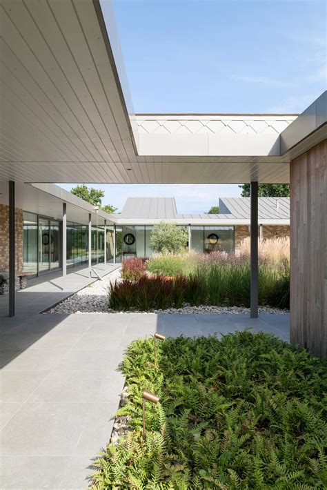 Nick Willson Architects Lines Three Oaks Farm With Steel Framed Walkways