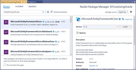 Ef Core Providers Oracle Ef Core Providers Tutorial