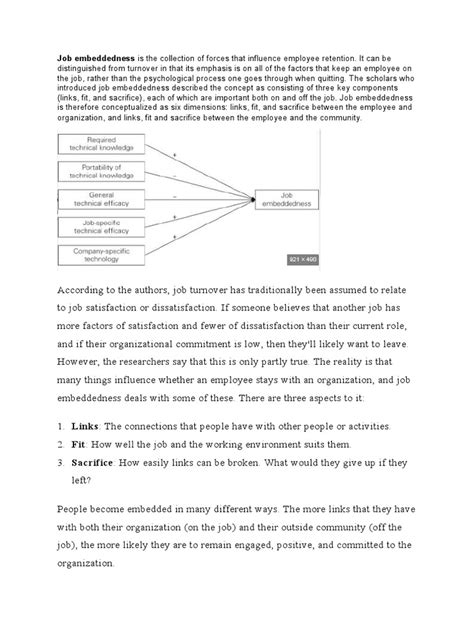 Job Embeddedness Pdf Psychology Cognitive Science
