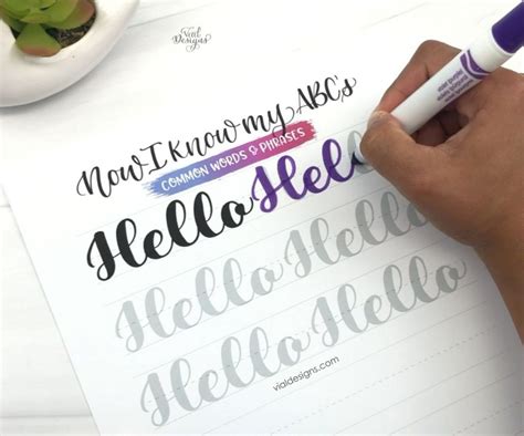 Learn How To Do Calligraphy With Crayola Markers Vial Designs