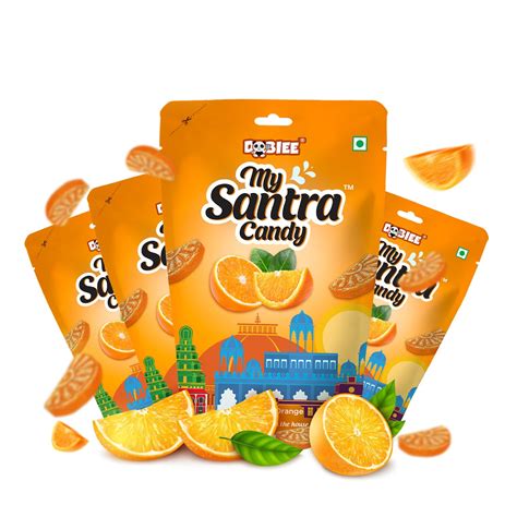Dobiee My Santra Candy 200 Candies Pack Of 4 Vitamin C Orange
