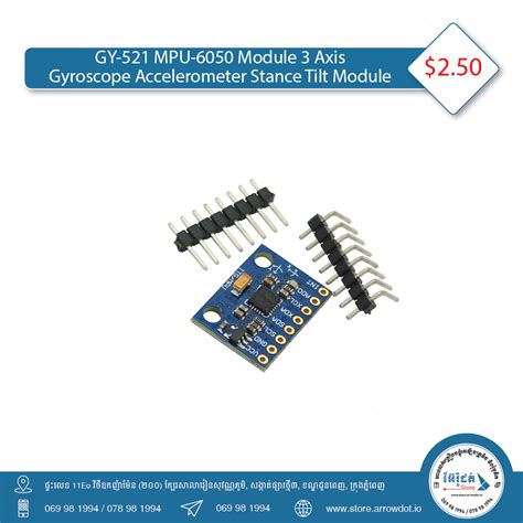 GY MPU Module Axis Gyroscope Accelerometer Stance Tilt Module Arrowdot Store