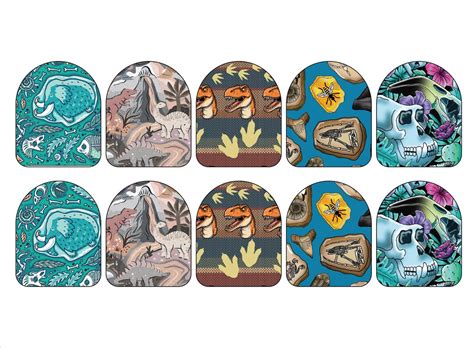 Omnipod Fabric Stickers For Surface Of Pod L 10 Pack Prehistoric Omnipod Sticker Omnipod Patch