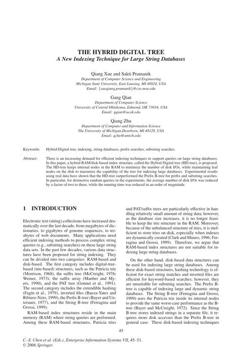 Pdf The Hybrid Digital Tree A New Indexing Technique For Large String Databases