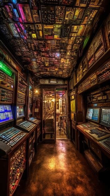 Premium Ai Image A Room With Many Buttons And A Bunch Of Buttons On The Wall