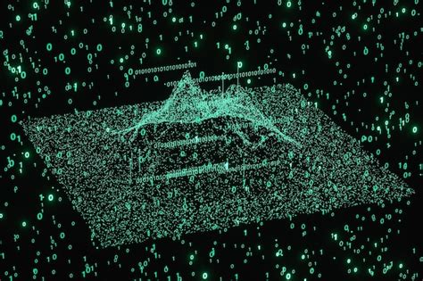 Premium Photo Glowing Binary Digit With Dark Background 3d Rendering