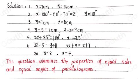 Solved Find The Value Of Each Variable In The Parallelogram 2 3 5 Geometry