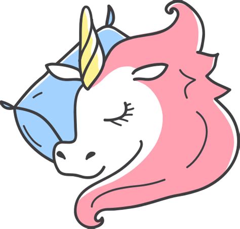 粉色独角兽矢量logologo图标素材 标小智