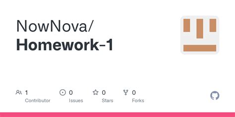 Github Nownovahomework 1