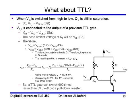 Chapter 7 Transistor Logic TTL 74 Xx And