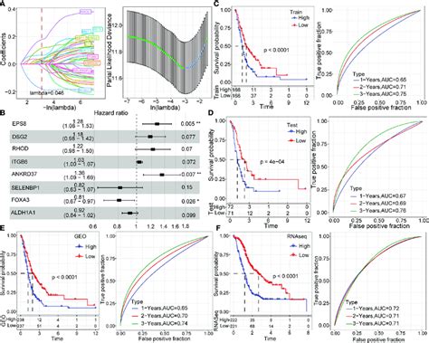 Establishment And Analysis Of Prognostic Models A Lasso Coefficient