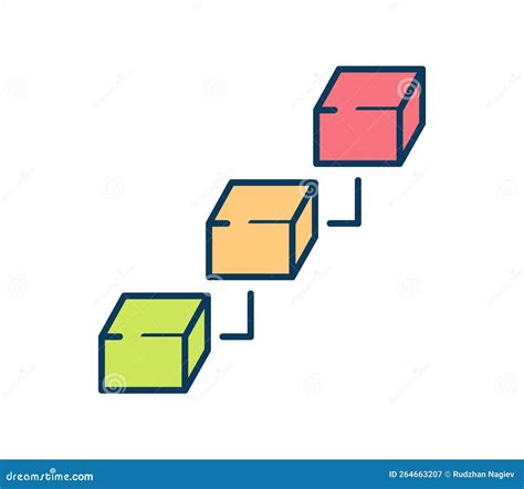 Blockchain Technology Icon Stock Vector Illustration Of Infrastructure 264663207