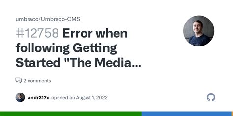 Error When Following Getting Started The Media Libary · Issue 12758