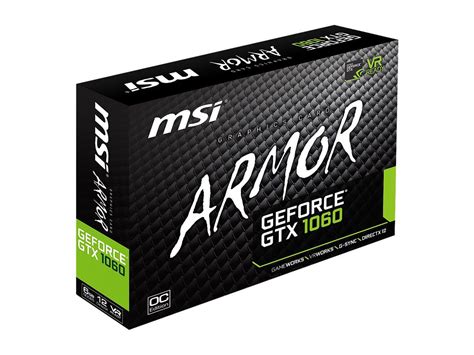MSI GeForce GTX 1060 Video Card GTX 1060 ARMOR 6G OCV1 - Newegg.ca