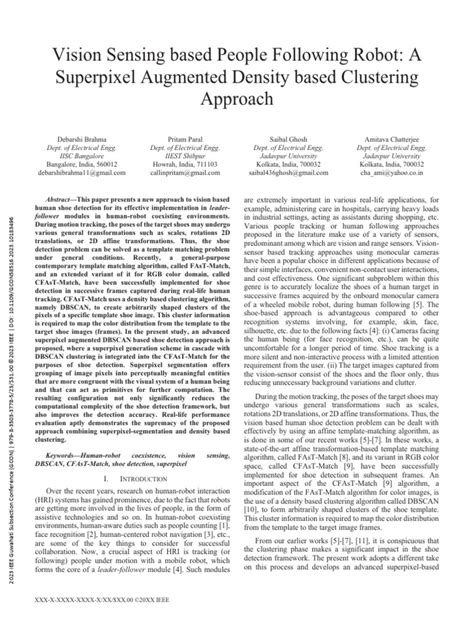 Vision Sensing Based People Following Robot A Superpixel Augmented