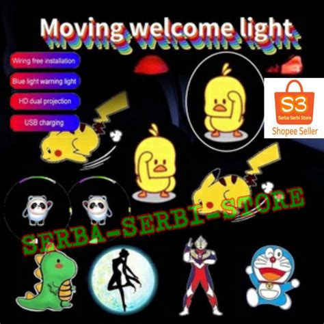 Jual Lampu Led Proyektor Animasi Gerak Variasi Motor Mobil Laser Karakter Kartun Dinamis