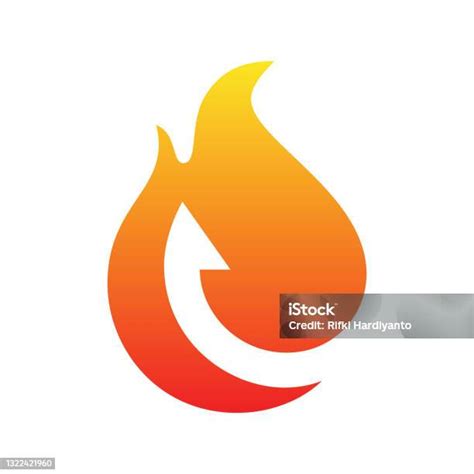 벡터 화재 및 화살표 업 로고 조합 화염과 성장 기호 또는 아이콘 고유한 토치 및 업로드 로고타입 디자인 템플릿 개선에 대한 스톡 벡터 아트 및 기타 이미지 Istock