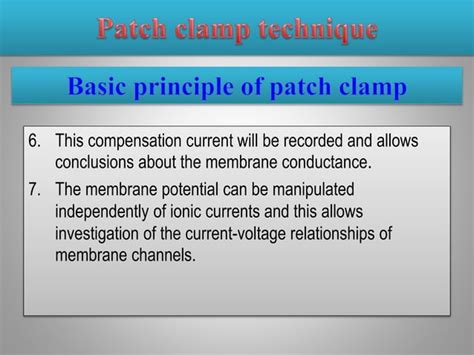 Patch Clamp Technique Principle Pptx