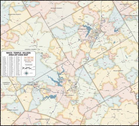 Waco Temple Killeen Zip Code Map American Map Store