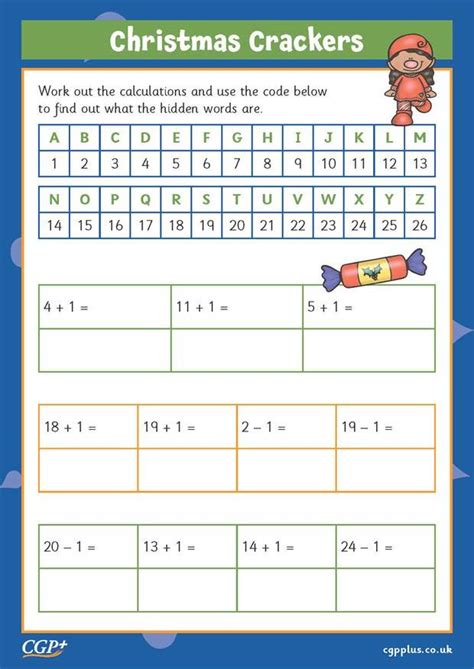 Christmas Codewords — Add And Subtract 1 Or 2 Year 1 Cgp Plus