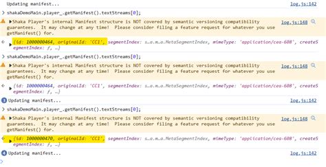 Cea 608 708 Embedded Captions In Dash Livestream Creating New Text Stream Object For Each