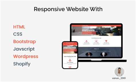 Design Html Css Javascript Website By Varun Fiverr