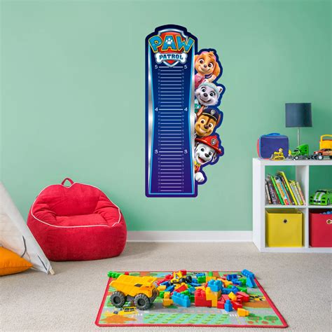 Paw Patrol Group Growth Chart Official Nickelodeon Reusable Viny