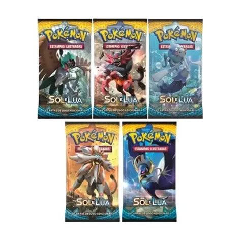 Copag Pokémon Booster Sol E Lua 1 5 Boosters Parcelamento Sem Juros