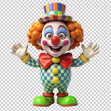 Premium Psd Cute Clown 3d Cartoon Style