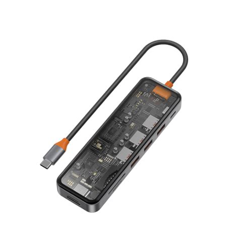 Wiwu Cyber 7 In 1 Transparent USB C Hub OTC LK