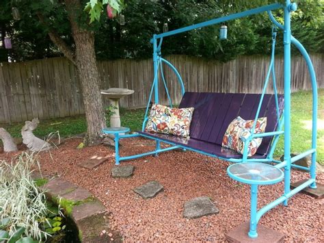 Repainted And Planked Swing Outdoor Decor Porch Swing Repainting