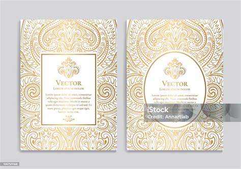 골드와 화이트 빈티지 초대 카드입니다 플라이어 메뉴 브로셔를 위해 좋은입니다 럭셔리 장식입니다 결혼 증명서에 대한 스톡 벡터 아트 및 기타 이미지 Istock
