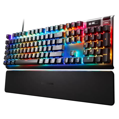 Amazon Com SteelSeries Apex Pro HyperMagnetic Gaming Keyboard Adjustable Actuation OLED