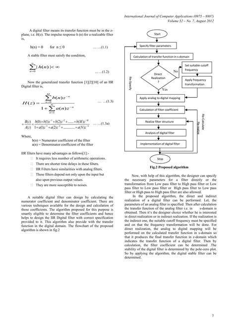Design Of Iir Digital Highpass Butterworth Filter Using Analog To