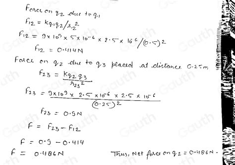 Solved Particles Q Q And Q Are In A Straight Line Particles Q C Q